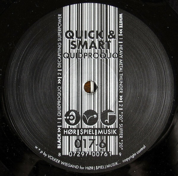 ・アーティスト Quick & Smart ・タイトル Quidproquo EP ・レーベル・型番 H?rspielmusik HSM0176 ・フォーマット 12インチレコード ・コンディション(盤) 良い (VG+) ・コンディション...