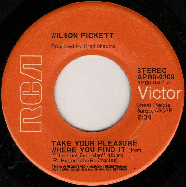 ・アーティスト Wilson Pickett ・タイトル Take Your Pleasure Where You Find It ・レーベル・型番 ・フォーマット 7インチレコード ・コンディション(盤) 良い (VG+) ・コンディショ...