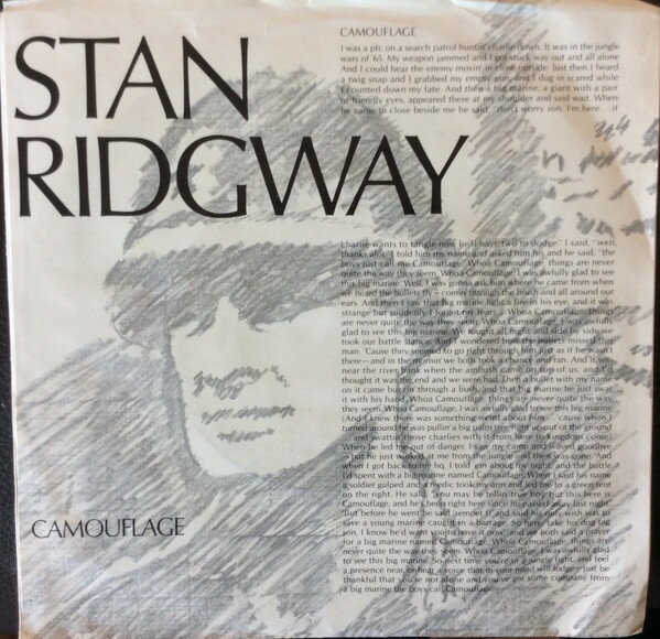 ・アーティスト Stan Ridgway ・タイトル Camouflage ・レーベル・型番 I.R.S. Records IRS52875 ・フォーマット 7インチレコード ・コンディション(盤) 良い (VG+) ・コンディション(ジャ...