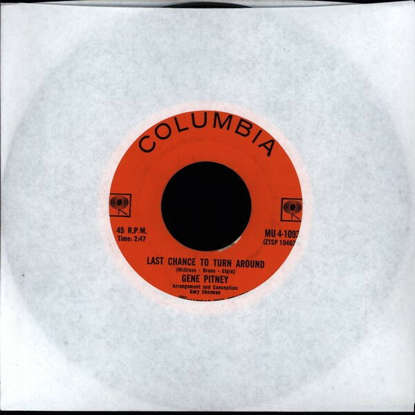 ・アーティスト Gene Pitney ・タイトル Last Chance To Turn Around ・レーベル・型番 Columbia MU41093 ・フォーマット 7インチレコード ・コンディション(盤) 良い (VG+) ・コン...
