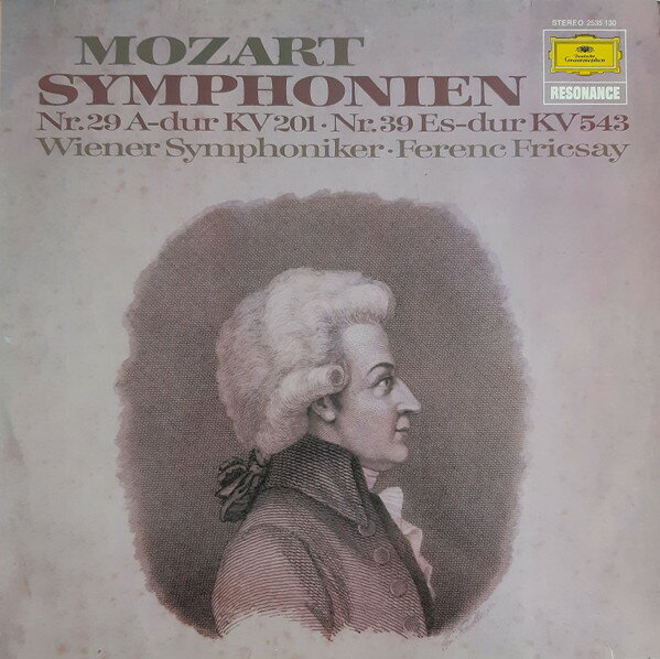 ・アーティスト Wolfgang Amadeus Mozart, Wiener Symphoniker ? Ferenc Fricsay ・タイトル Symphonien Nr.29 A-dur KV 201 ・ Nr.39 Es-dur ...