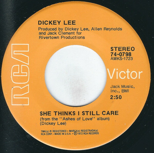 ・アーティスト Dickey Lee ・タイトル She Thinks I Still Care / Baby, Bye Bye ・レーベル・型番 RCA VICTOR 740798 ・フォーマット 7インチレコード ・コンディション(盤)...