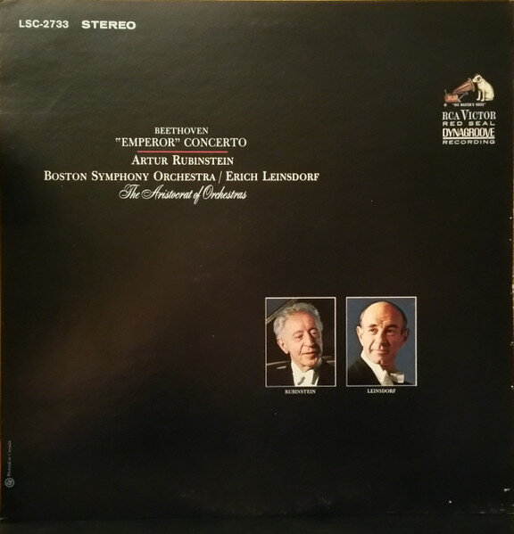 ・アーティスト Arthur Rubinstein, Boston Symphony Orchestra, Erich Leinsdorf ・タイトル Beethoven Piano Concerto No. 5 Emperor ・レーベル...
