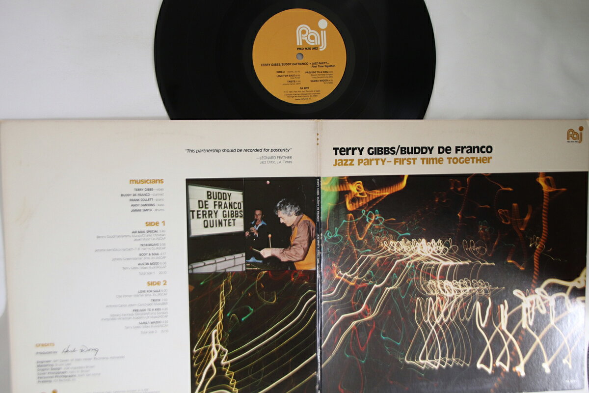 ・アーティスト Terry Gibbs, Buddy De Franco ・タイトル Jazz Party First Time Together ・レーベル・型番 PALO ALTO JAZZ PA8011 ・フォーマット LPレコード ...