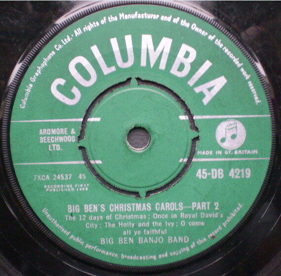 ・アーティスト Big Ben Banjo Band ・タイトル Big Ben's Christmas Part 1/2 ・レーベル・型番 Columbia 45DB4219 ・フォーマット 7インチレコード ・コンディション(盤) 可 ...