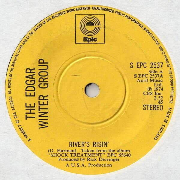 ・アーティスト Edgar Winter Group ・タイトル River's Risin' ・レーベル・型番 Epic SEPC2537 ・フォーマット 7インチレコード ・コンディション(盤) 良い (VG+) ・コンディション(ジャ...