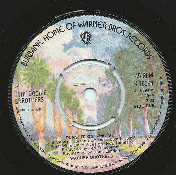 ・アーティスト Doobie Brothers ・タイトル Pursuit On 53rd St. ・レーベル・型番 Warner Bros. Records K16394 ・フォーマット 7インチレコード ・コンディション(盤) 非常に良...