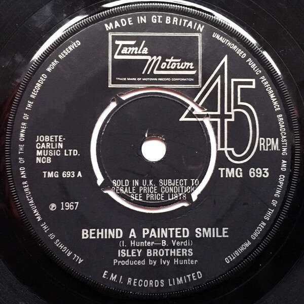 ・アーティスト Isley Brothers ・タイトル Behind A Painted Smile ・レーベル・型番 Tamla Motown TMG693 ・フォーマット 7インチレコード ・コンディション(盤) 可 (VG) ・コン...