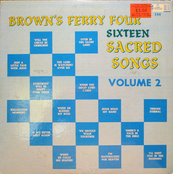 ・アーティスト Brown's Ferry Four ・タイトル Sixteen Sacred Songs Volume 2 ・レーベル・型番 King Records 590 ・フォーマット LPレコード ・コンディション(盤) 非常に良...