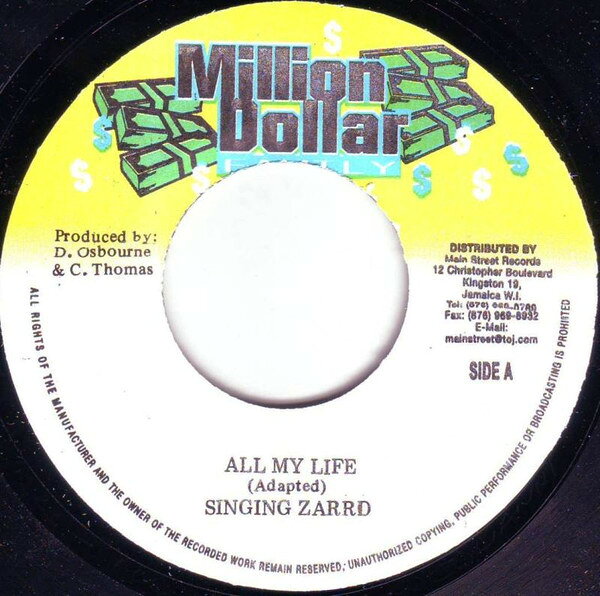 ・アーティスト Singing Zaro / Richard Browne ・タイトル All My Life / Macka ・レーベル・型番 Million Dollar Family NONE ・フォーマット 7インチレコード ・コン...