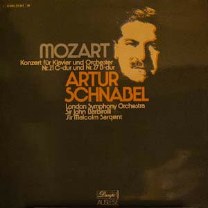・アーティスト Wolfgang Amadeus Mozart / Artur Schnabel, London Symphony Orchestra, Sir John Barbirolli, Sir Malcolm Sargent ・タ...