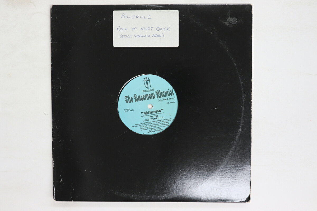 ・アーティスト Basement Khemists ・タイトル Vibrate ・レーベル・型番 Beyond Real Recordings BR008 ・フォーマット 12インチレコード ・コンディション(盤) 良い (VG+) ・コン...