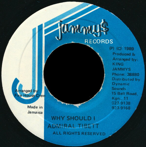 ・アーティスト Admiral Tibet ・タイトル Why Should I ・レーベル・型番 Jammy's Records NONE ・フォーマット 7インチレコード ・コンディション(盤) 良い (VG+) ・コンディション(ジャ...