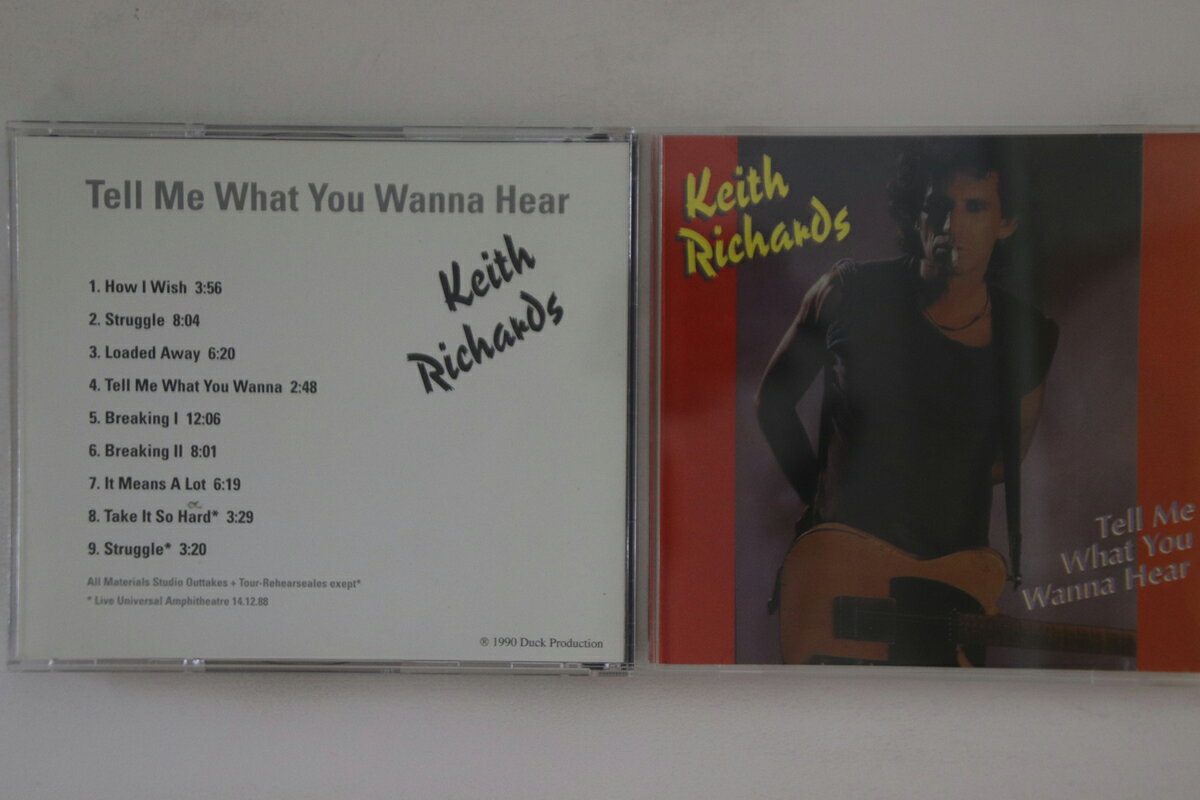 ・アーティスト Keith Richards ・タイトル Tell Me What You Wanna Hear ・レーベル・型番 DUCK PRODUCTION DP004 ・フォーマット CD ・コンディション(盤) 非常に良い(EX)...