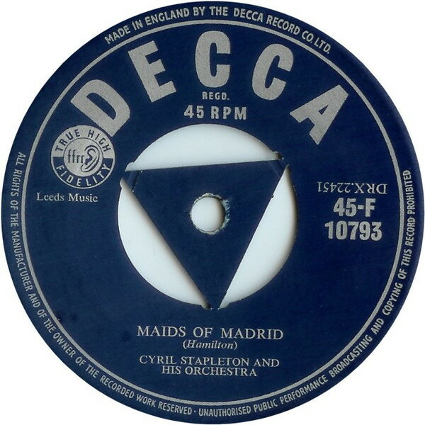 ・アーティスト Cyril Stapleton ・タイトル Highway Patrol ・レーベル・型番 DECCA 45F70793 ・フォーマット 7インチレコード ・コンディション(盤) 良い (VG+) ・コンディション(ジャケッ...