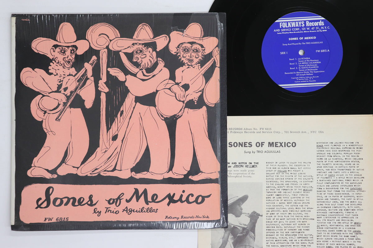・アーティスト Trio Los Aguilillas ・タイトル Sones Of Mexico ・レーベル・型番 Folkways FW6815 ・フォーマット 10インチレコード ・コンディション(盤) 良い (VG+) ・コンディシ...