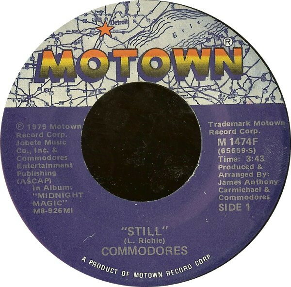・アーティスト Commodores ・タイトル Still ・レーベル・型番 Motown M1474F ・フォーマット 7インチレコード ・コンディション(盤) 良い (VG+) ・コンディション(ジャケット) プレインカバー（元ジャケ...