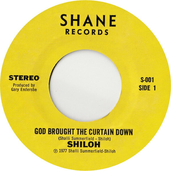 ・アーティスト Shalli Summerfield-Shiloh ・タイトル God Brought The Curtain Down / Midnight Music ・レーベル・型番 Shane Records (2) S001 ・フ...