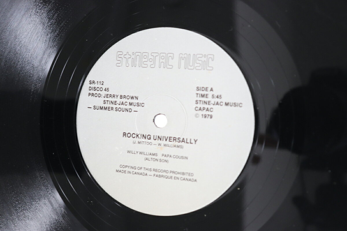 ・アーティスト Willy Williams, Papa Cousin ・タイトル Rocking Universally / Rocking Version ・レーベル・型番 STINE-JAC MUSIC SR112 ・フォーマット 1...