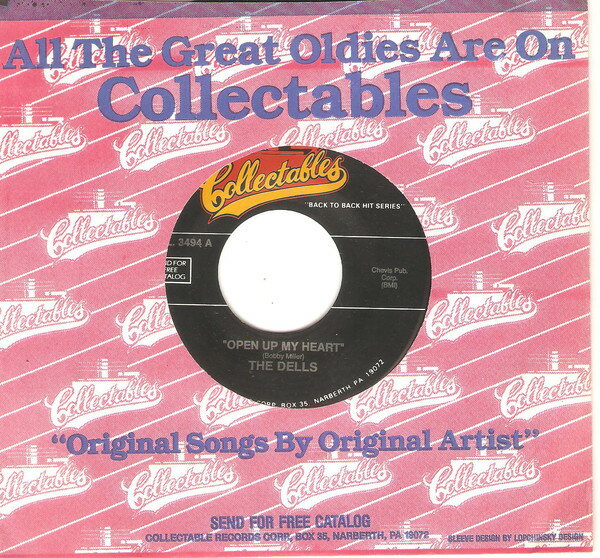 ・アーティスト Dells ・タイトル Open Up My Heart / Love Is So Simple ・レーベル・型番 Collectables, Back To Back Hit Series COL3494 ・フォーマット ...
