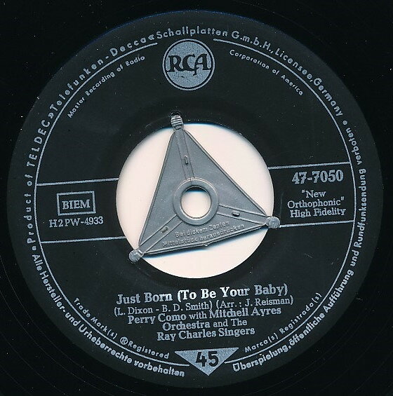 ・アーティスト Perry Como, Mitchell Ayres & His Orchestra & The Ray Charles Singers ・タイトル Just Born (To Be Your Baby) / Ivy Ros...