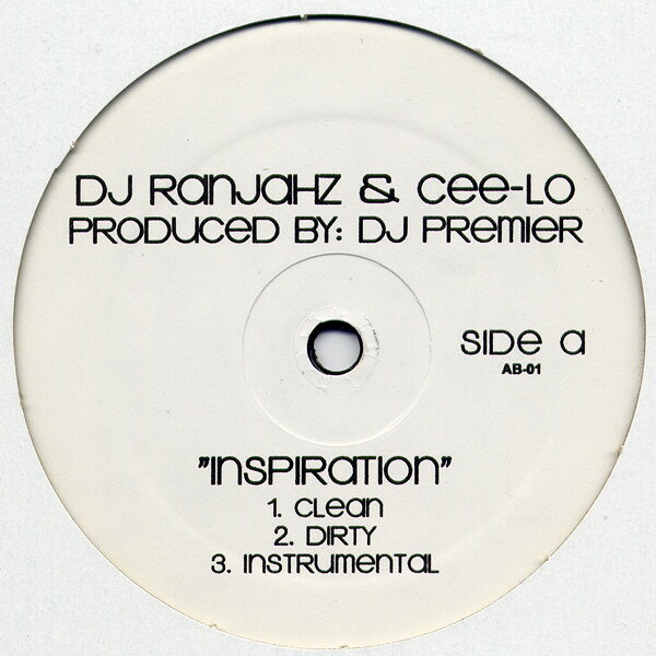 ・アーティスト Da Ranjahz & Cee-Lo ・タイトル Inspiration ・レーベル・型番 Not On Label AB01 ・フォーマット 12インチレコード ・コンディション(盤) 良い (VG+) ・コンディション...