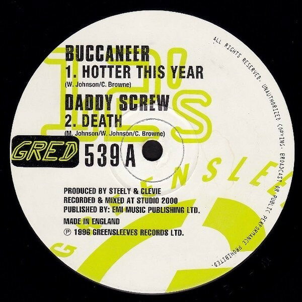 ・アーティスト Buccaneer ・タイトル Hotter This Year ・レーベル・型番 Greensleeves Records GRED539 ・フォーマット 12インチレコード ・コンディション(盤) 非常に良い(EX) ・...