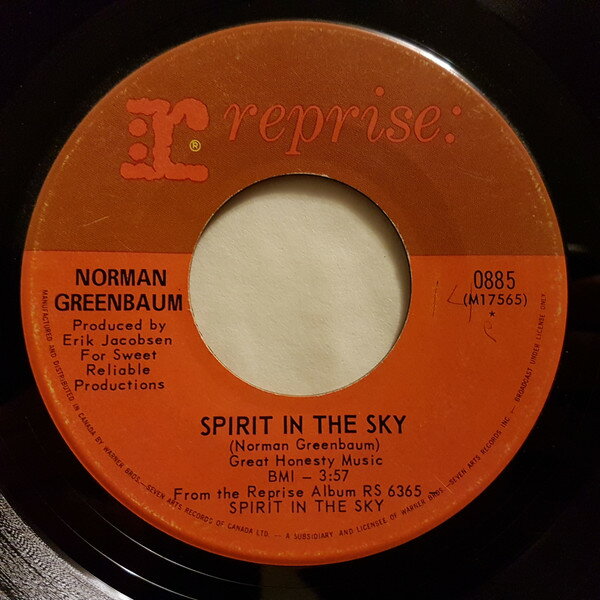 ・アーティスト Norman Greenbaum ・タイトル Spirit In The Sky ・レーベル・型番 Reprise Records 0885 ・フォーマット 7インチレコード ・コンディション(盤) 良い (VG+) ・コン...