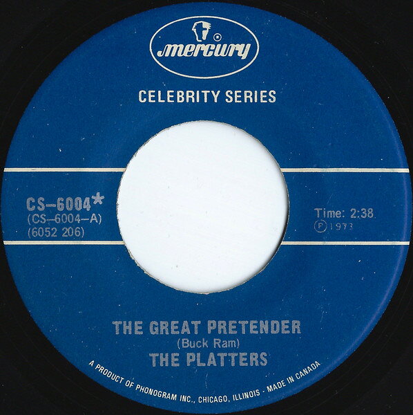 ・アーティスト Platters ・タイトル The Great Pretender / Only You ・レーベル・型番 Mercury CS6004 ・フォーマット 7インチレコード ・コンディション(盤) 良い (VG+) ・コンデ...