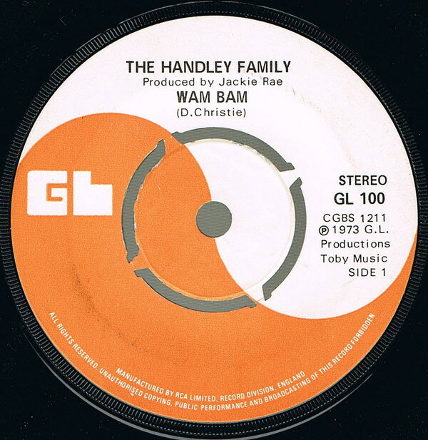 ・アーティスト Handley Family ・タイトル Wam Bam / Rum, Dum And Baccy ・レーベル・型番 GL GL100 ・フォーマット 7インチレコード ・コンディション(盤) 可 (VG) ・コンディション...