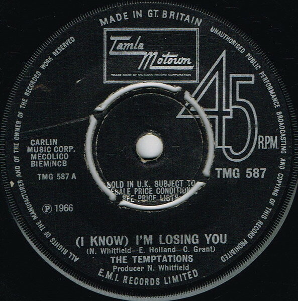 ・アーティスト Temptations ・タイトル (I Know) I'm Losing You ・レーベル・型番 Tamla Motown TMG587 ・フォーマット 7インチレコード ・コンディション(盤) 悪い (VG-) ・コン...