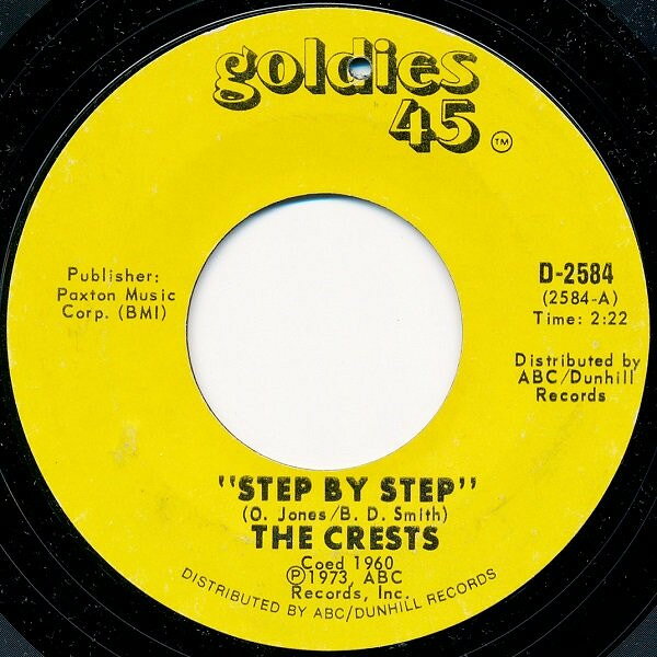 ・アーティスト Crests ・タイトル Step By Step ・レーベル・型番 Goldies 45 D2584 ・フォーマット 7インチレコード ・コンディション(盤) 良い (VG+) ・コンディション(ジャケット) プレインカバ...