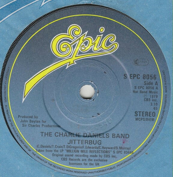 ・アーティスト Charlie Daniels Band ・タイトル Jitterbug ・レーベル・型番 Epic SEPC8056 ・フォーマット 7インチレコード ・コンディション(盤) 可 (VG) ・コンディション(ジャケット) ...