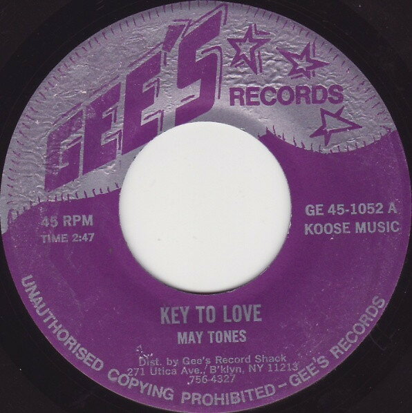 ・アーティスト Maytones ・タイトル Key To Love / I'm A Scientist ・レーベル・型番 Gee's Records GE451052 ・フォーマット 7インチレコード ・コンディション(盤) 非常に良い(...