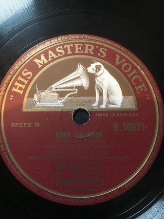 ・アーティスト Eddie Fisher, Hugo Winterhalter & His Orchestra ・タイトル Just To Be With You / April Showers ・レーベル・型番 HIS MASTERS V...