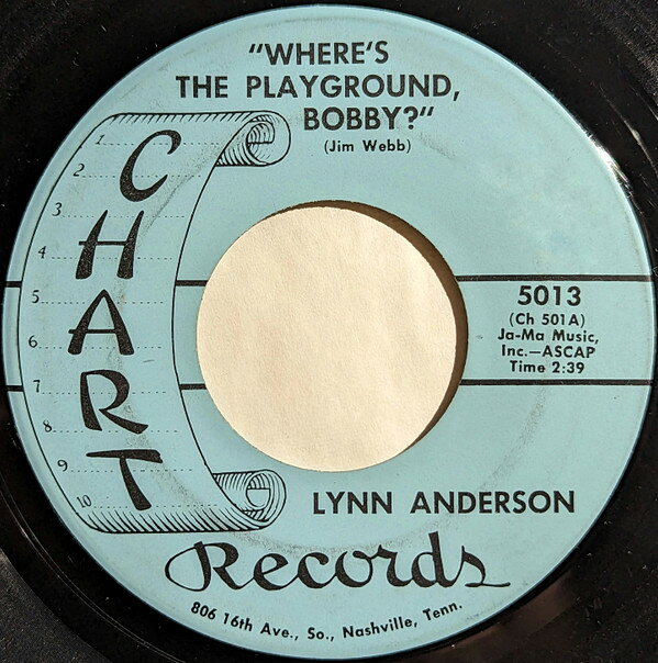 ・アーティスト Lynn Anderson ・タイトル Where's The Playground Bobby? / There Oughta Be A Law ・レーベル・型番 CHART 5013 ・フォーマット 7インチレコード ・...