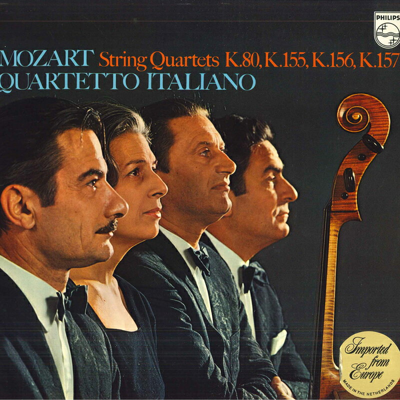 ・アーティスト Quartetto Italiano ・タイトル Mozart: String Quartets K.80, K.155, K.156, K.157 ・レーベル・型番 PHILIPS 6500142 ・フォーマット LPレコ...