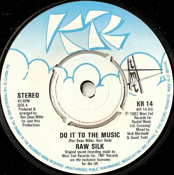 ・アーティスト Raw Silk ・タイトル Do It To The Music ・レーベル・型番 KR, TMT Records KR14 ・フォーマット 7インチレコード ・コンディション(盤) 良い (VG+) ・コンディション(ジ...