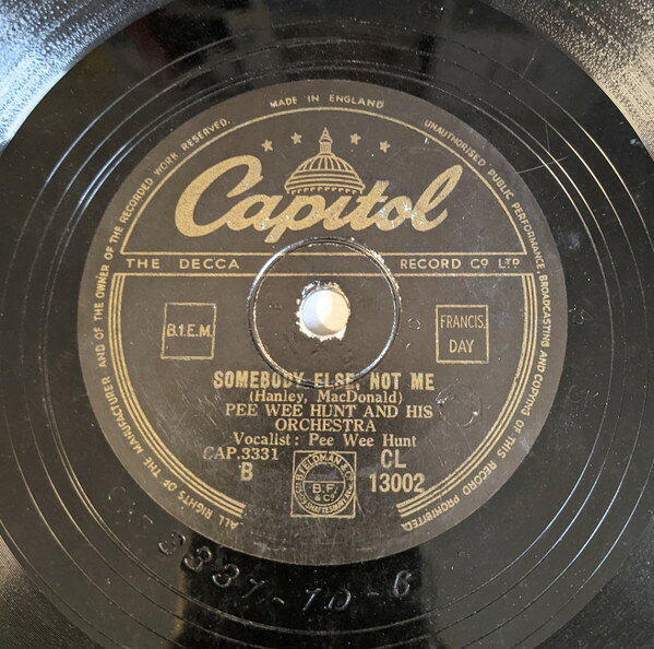 ・アーティスト Pee Wee Hunt & His Orchestra ・タイトル Twelfth Street Rag ・レーベル・型番 Capitol Records CL13002 ・フォーマット 78回転SP盤レコード ・コンディ...