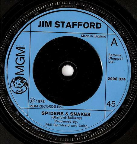 ・アーティスト Jim Stafford ・タイトル Spiders & Snakes ・レーベル・型番 MGM Records 2006374 ・フォーマット 7インチレコード ・コンディション(盤) 非常に良い(EX) ・コンディション...