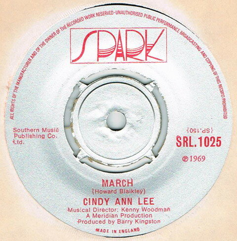 ・アーティスト Cindy Ann Lee ・タイトル March ・レーベル・型番 Spark SRL1025 ・フォーマット 7インチレコード ・コンディション(盤) 良い (VG+) ・コンディション(ジャケット) プレインカバー（元...