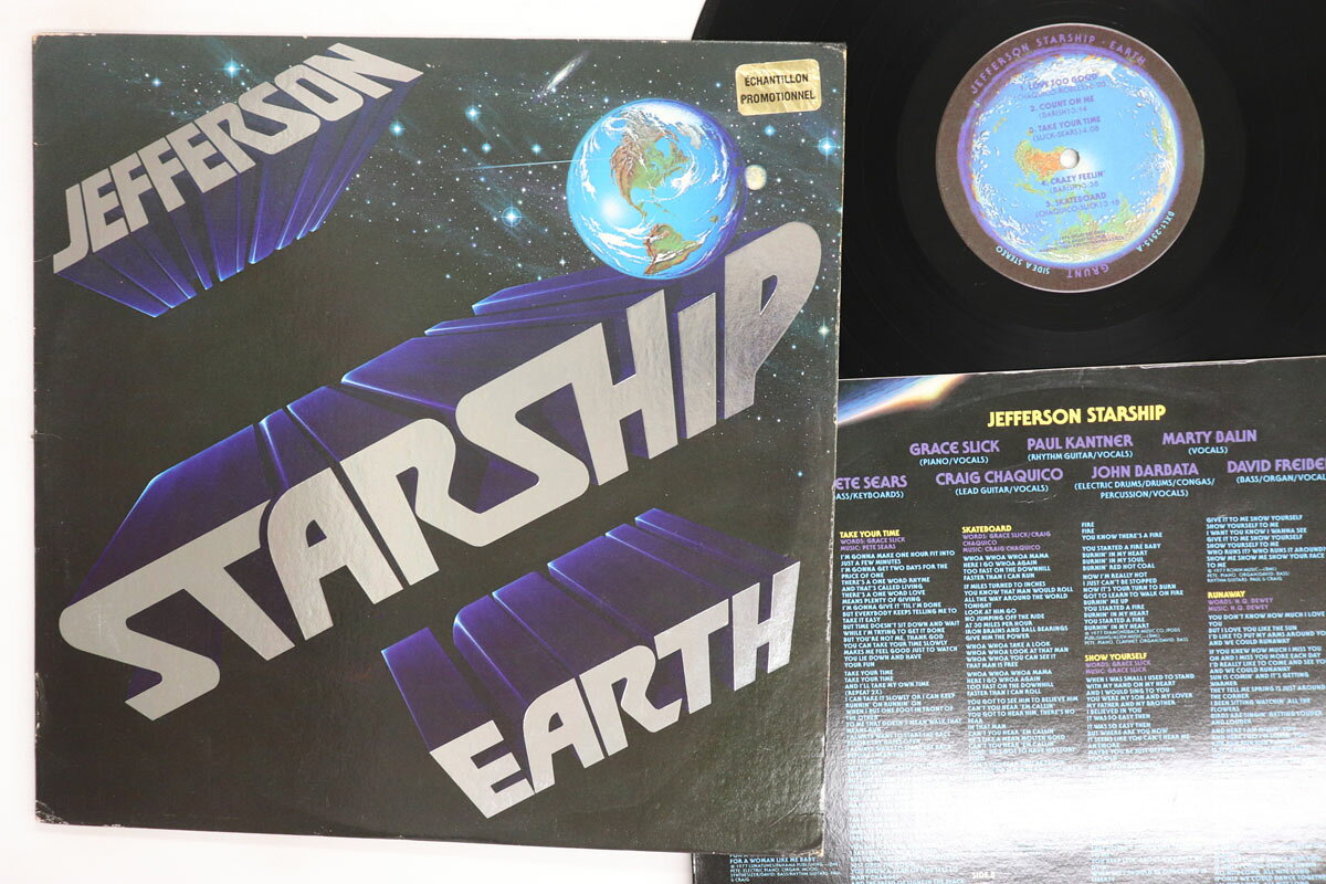 ・アーティスト Jefferson Starship ・タイトル Earth ・レーベル・型番 Grunt BXL12515 ・フォーマット LPレコード ・コンディション(盤) 良い (VG+) ・コンディション(ジャケット) 良い (V...