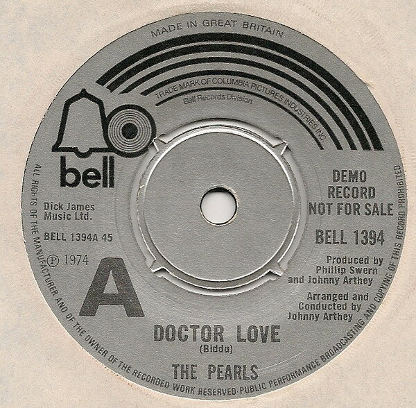 ・アーティスト The Pearls ・タイトル Doctor Love / Pass It On ・レーベル・型番 Bell Records BELL1394PROMO ・フォーマット 7インチレコード ・コンディション(盤) 非常に良い...