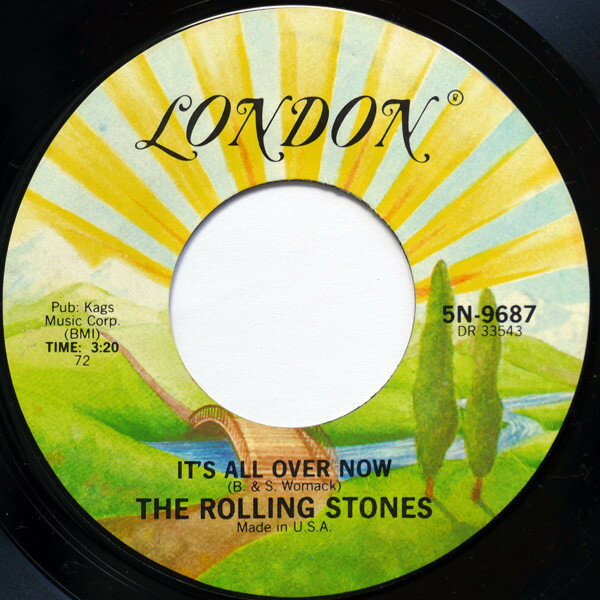 ・アーティスト The Rolling Stones ・タイトル It's All Over Now ・レーベル・型番 London Records 5N9687 ・フォーマット 7インチレコード ・コンディション(盤) 非常に良い(EX)...