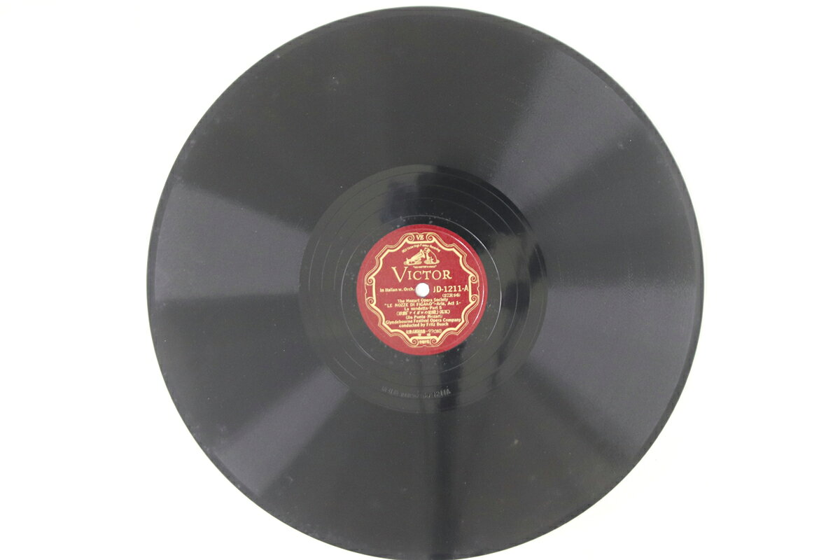 ・アーティスト Morzart Opera Society ・タイトル Le Nozze Di Figaro ・レーベル・型番 VICTOR 12" JD1211 ・フォーマット 78回転SP盤レコード ・コンディション(盤) 非常に良い(...