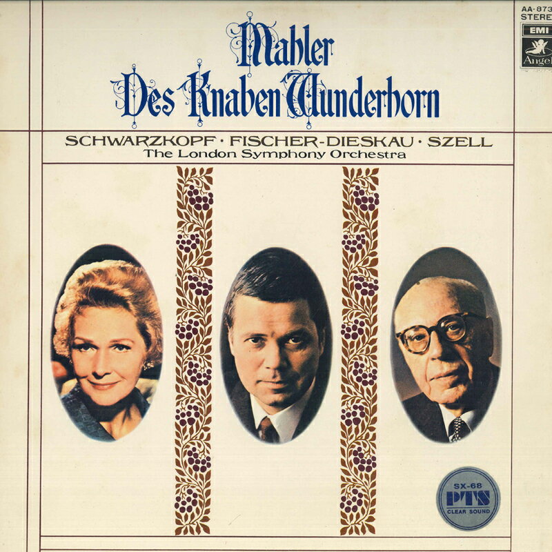 ・アーティスト Elisabeth Schwarzkopf , Dietrich Fischer-Dieskau , George Szell ・タイトル マーラー : 歌曲集「子供の不思議な角笛」 ・レーベル・型番 EMI ANGEL A...