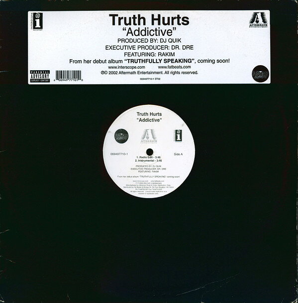 ・アーティスト Truth Hurts ・タイトル Addictive ・レーベル・型番 Interscope Records 0694977101 ・フォーマット 12インチレコード ・コンディション(盤) 良い (VG+) ・コンディシ...