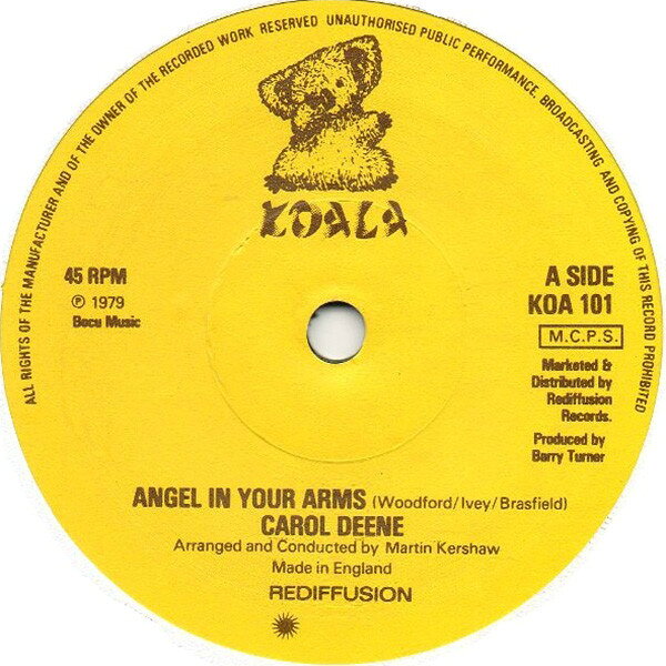 ・アーティスト Carol Deene ・タイトル Angel In Your Arms ・レーベル・型番 Koala KOA101 ・フォーマット 7インチレコード ・コンディション(盤) 良い (VG+) ・コンディション(ジャケット)...