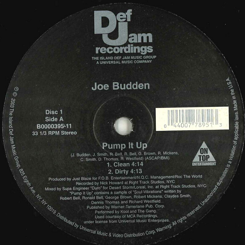 ・アーティスト Joe Budden ・タイトル Pump It Up ・レーベル・型番 DEF JAM B000039511 ・フォーマット 12インチレコード ・コンディション(盤) 良い (VG+) ・コンディション(ジャケット) プ...