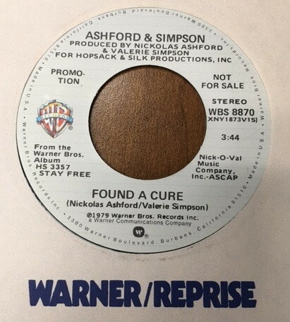 ・アーティスト Ashford & Simpson ・タイトル Found A Cure ・レーベル・型番 WARNER BROS WBS8870 ・フォーマット 7インチレコード ・コンディション(盤) 良い (VG+) ・コンディション...